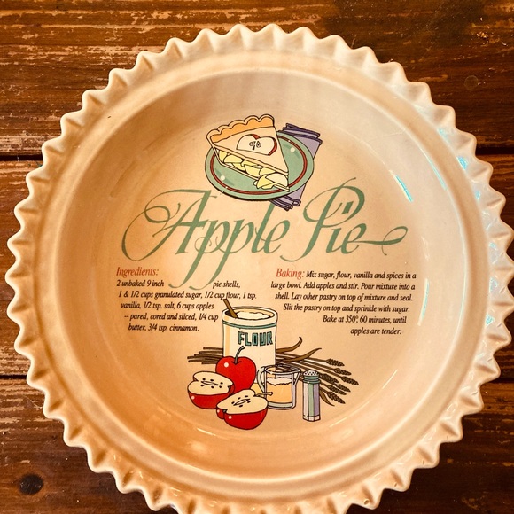 Kitchen | Antique Ceramic Apple Pie Plate | Poshmark